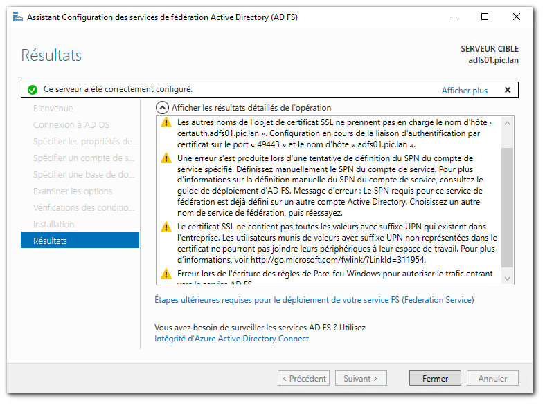 Installer ADFS sous Windows Server 2022
